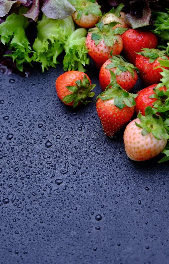 Strawberry and vegetable stock image. Image of health - 138462309