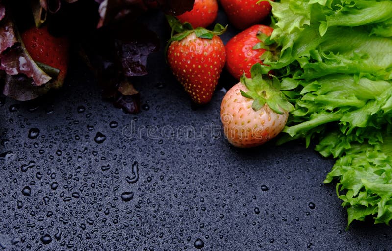 Strawberry and vegetable stock image. Image of food - 138462339