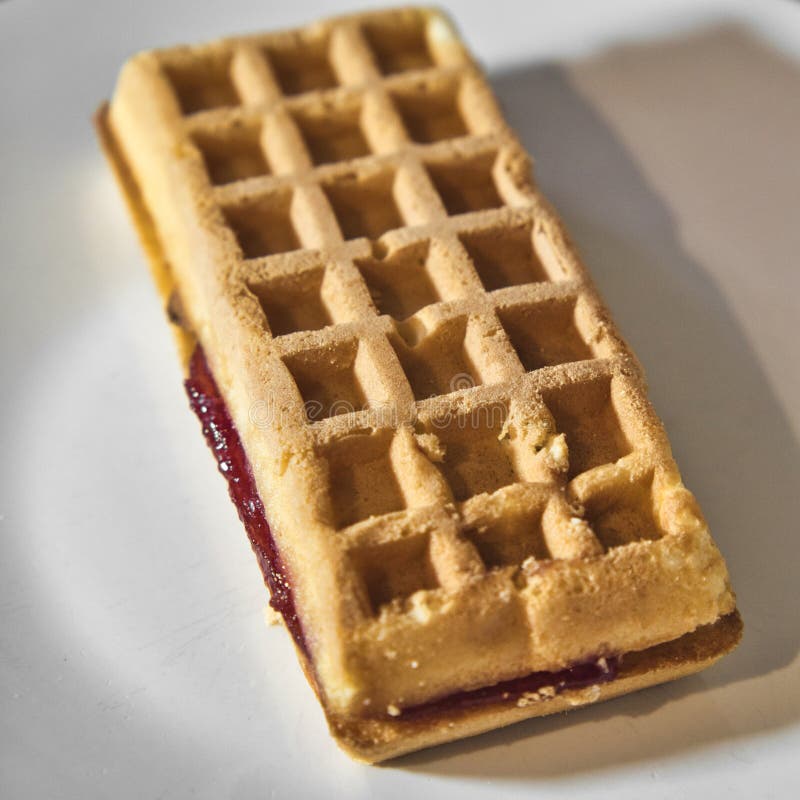 Strawberry waffle stock image. Image of torte, baking - 270683513