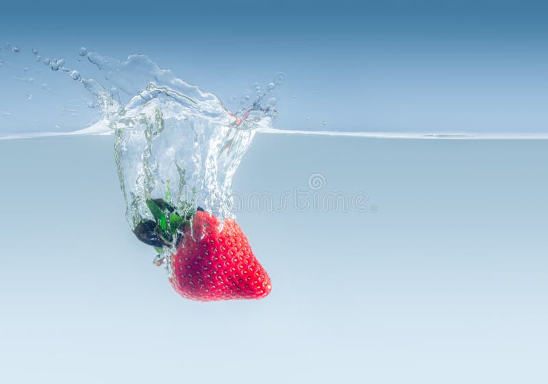 Strawberry in water stock image. Image of delicious, strawberry - 51874037