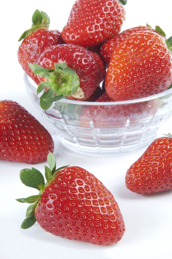 Strawberry on White Background Stock Image - Image of strawberry ...