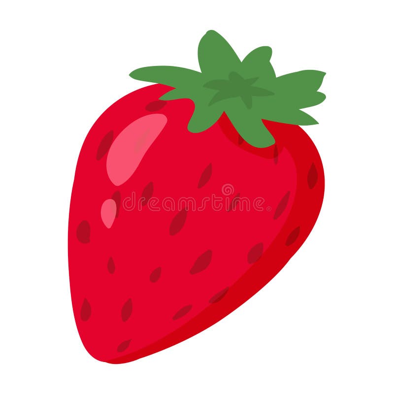Strawberry Whole Natural Healthy Organic Nutrition Product Vector