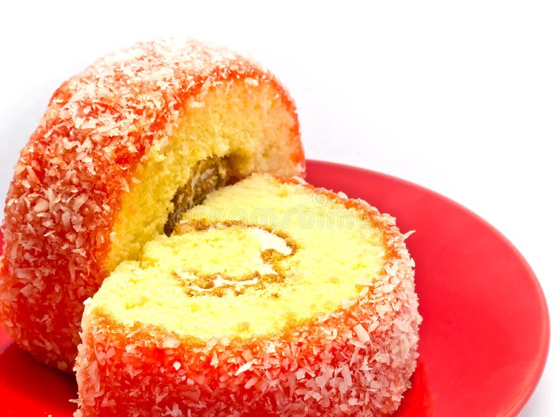 Strawberry Yam roll stock image. Image of bakery, cake - 30023845