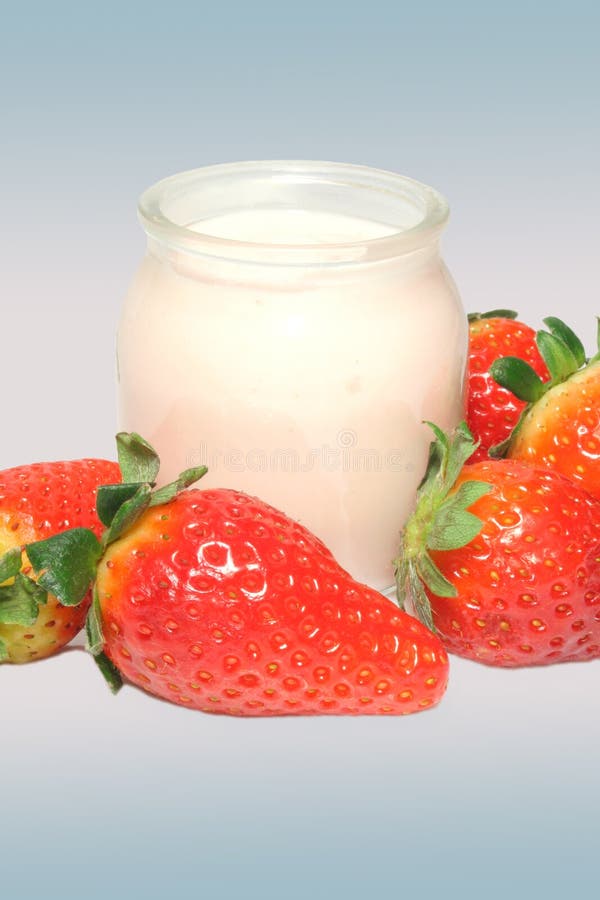 Strawberry yogurt stock image. Image of spoon, fitness - 13468329