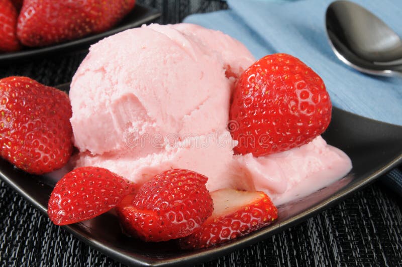 Closeup of Delicious Strawberry Yogurt Stock Photo - Image of treat ...