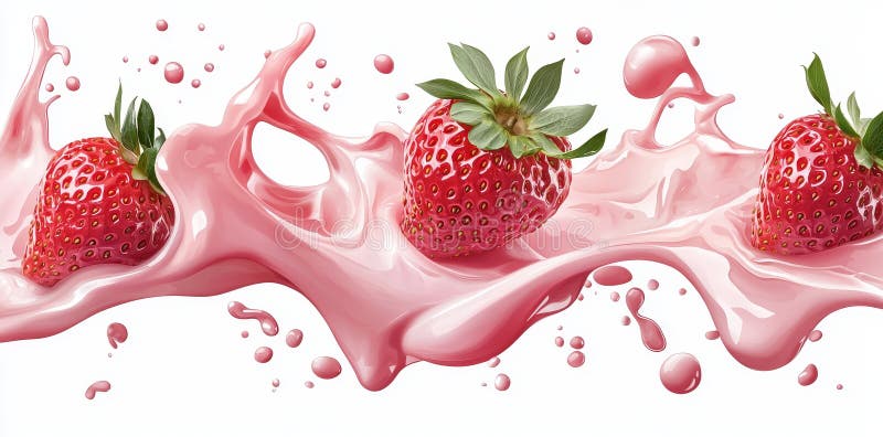 Strawberry Yogurt Splash Transparent Background Stock Photos - Free ...
