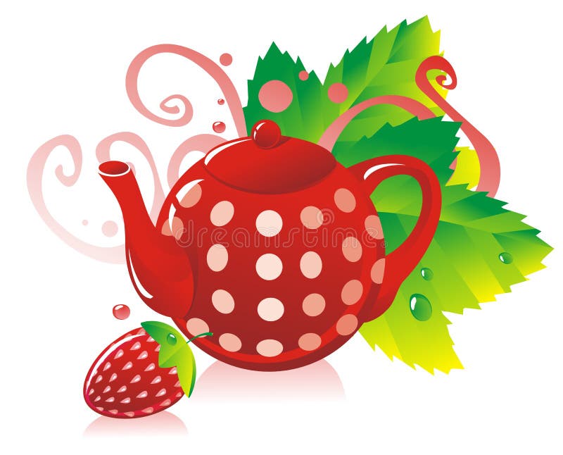 StrawberryTea stock vector. Illustration of service, food - 11992024