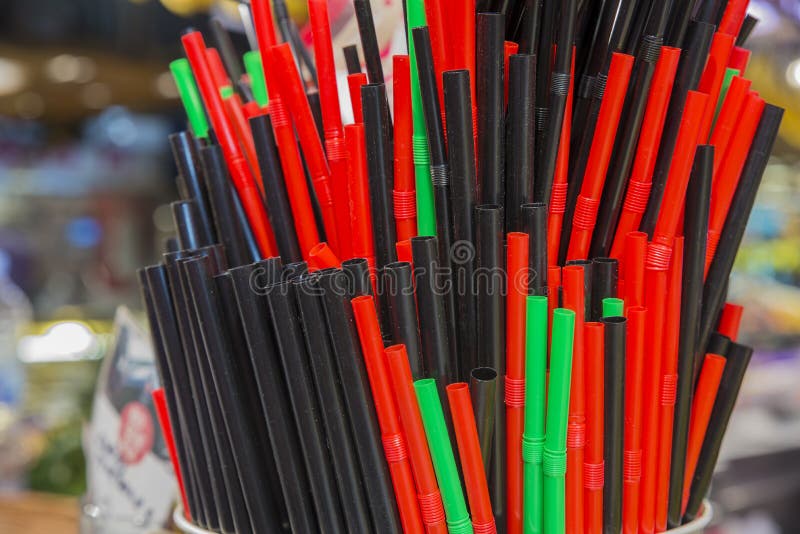 Straws of different colors stock image. Image of tube - 45517141