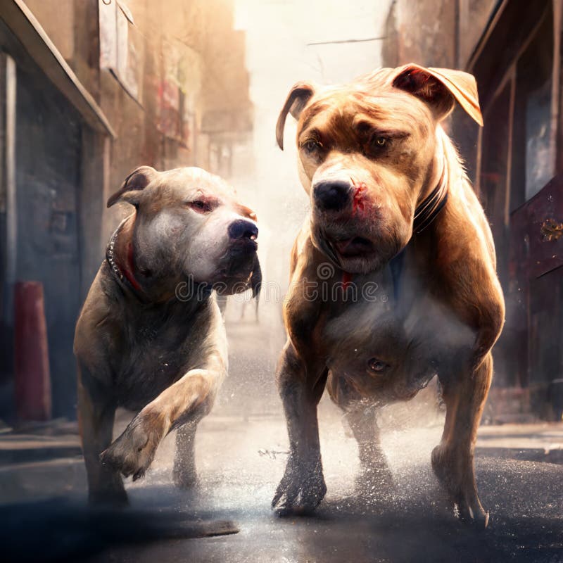 The Stray Dogs Fight at the Street Stock Image - Image of confrontation ...