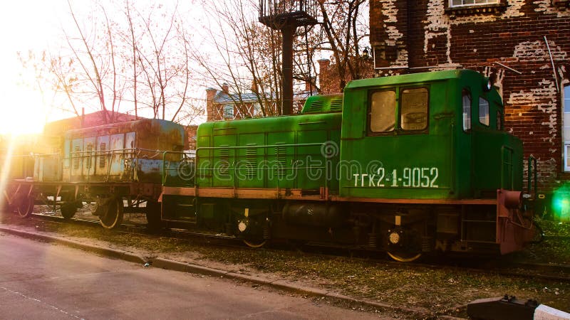 Stray Train with a Diesel Engine Editorial Stock Image - Image of ...
