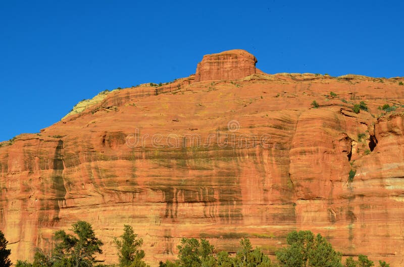 Streaking Pattern of Striations in Red Rocks of Arizona Stock Photo ...