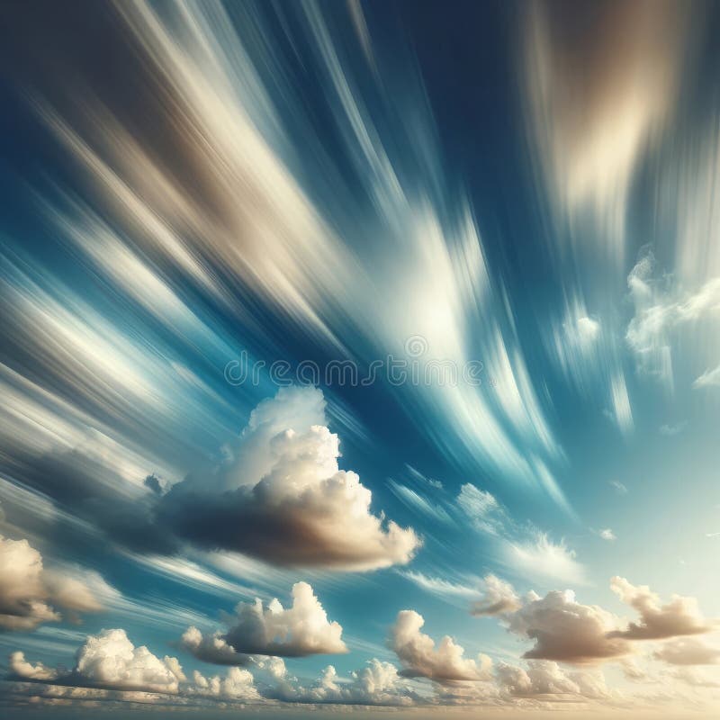 Streaking Sky - Fast Motion Cloudscape Stock Image - Image of heavenly ...
