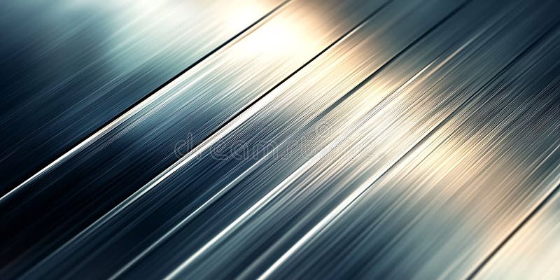 Streaks of Gold and Silver Light Dance Across a Brushed Metal Surface ...