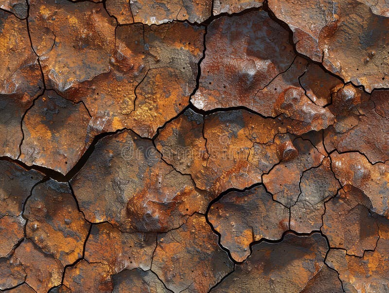 Streaks of Rust on Textured, Rough Metal Surface Stock Illustration ...