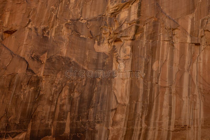 Streaks on Sandstone Cliff Wall Stock Image - Image of sandstone, rock ...