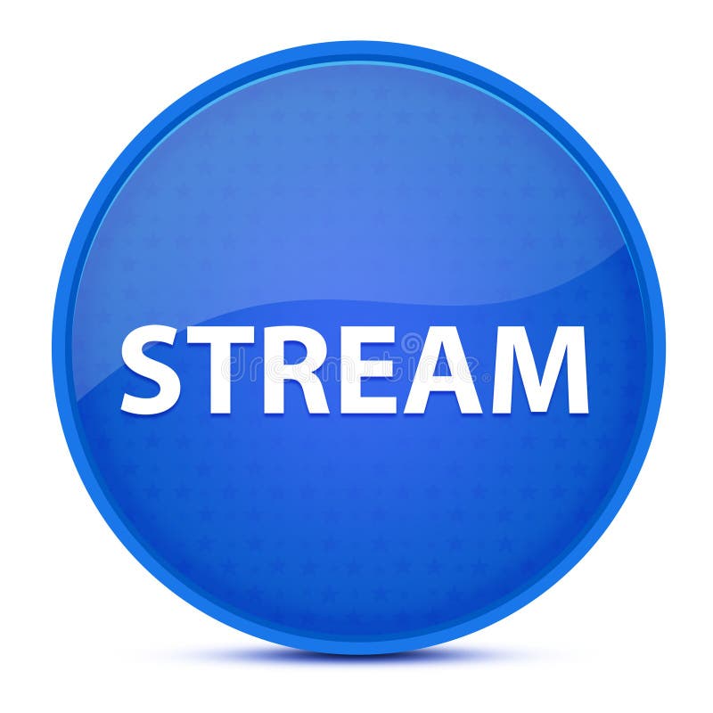 Stream Aesthetic Glossy Blue Round Button Abstract Stock Illustration ...
