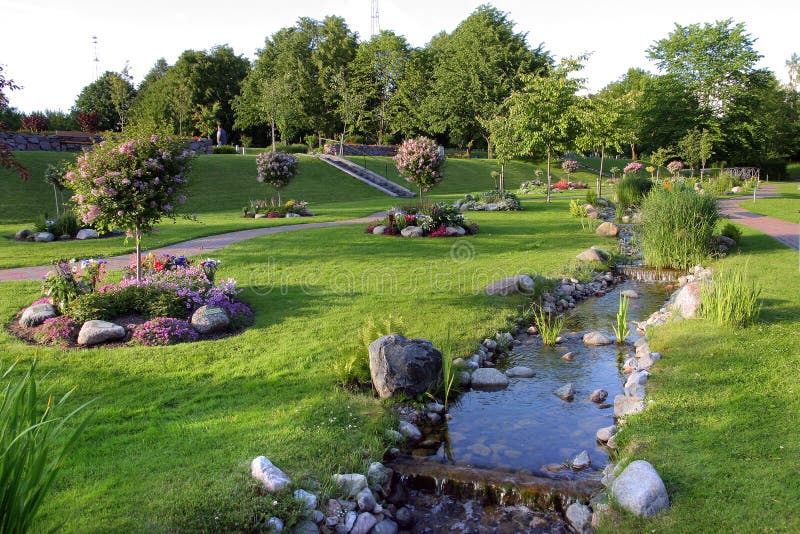 Stream in a beautiful park stock image. Image of path - 9998159 Stream in a beautiful park stock image. Image of path - 9998159