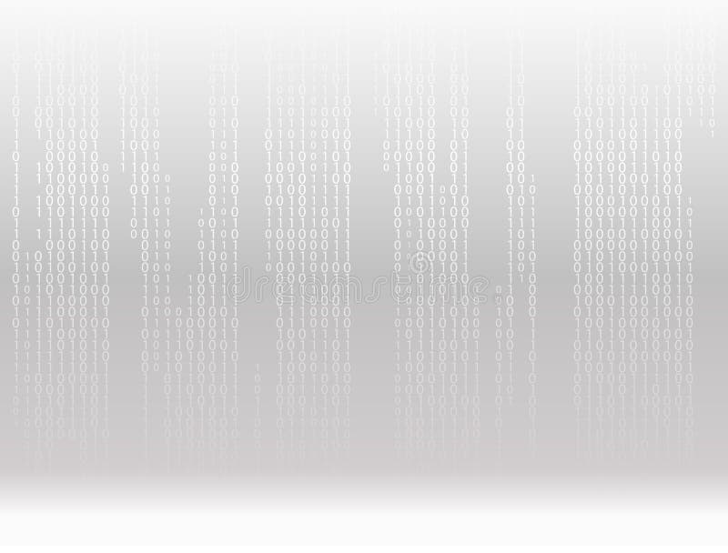 Stream of Binary Code Background with Two Binary Digits, 0 and 1 Isolated on White Background on ...