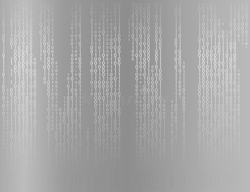 Stream of Binary Code Background with Two Binary Digits, 0 and 1 Isolated on White Background on ...