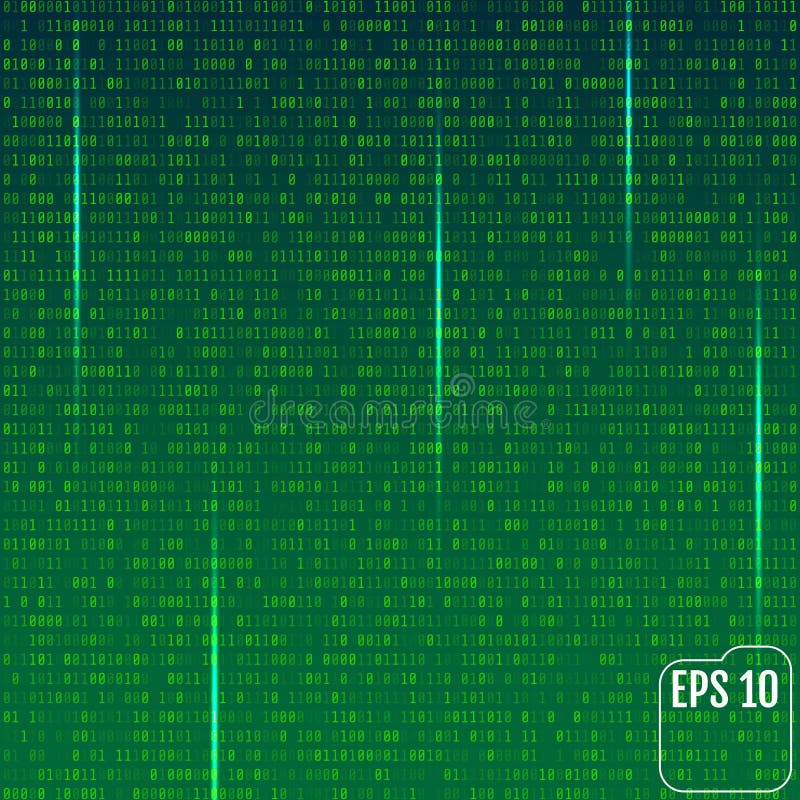 Abstract Matrix Background Binary Computer Code Coding And Hacker Concept Vector Illustration