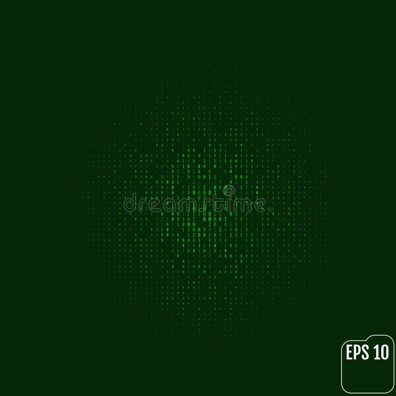 Binary Code Black and White Background with Digits on Screen. Format 16 ...