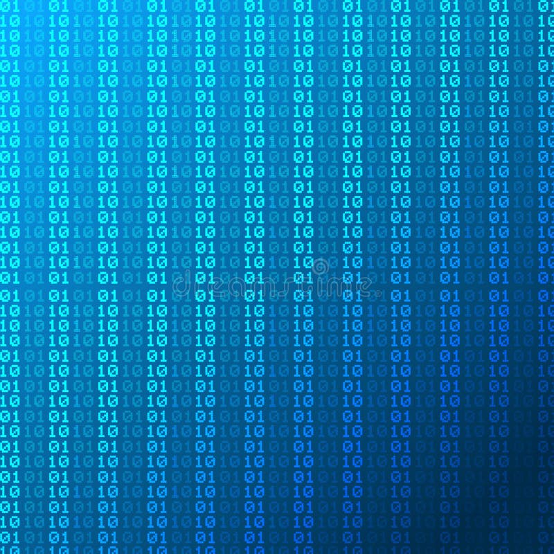 A Stream of Binary Matrix Code on the Screen. Numbers of the Computer Matrix. Stock Vector ...
