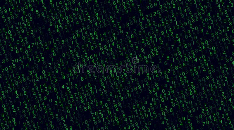 A Stream Of Binary Matrix Code On The Screen Numbers Of The Computer Matrix Stock Illustration