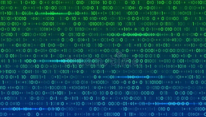 Binary Matrix Code on the Screen. Numbers of the Computer Matrix. the Concept of Coding,circuit ...