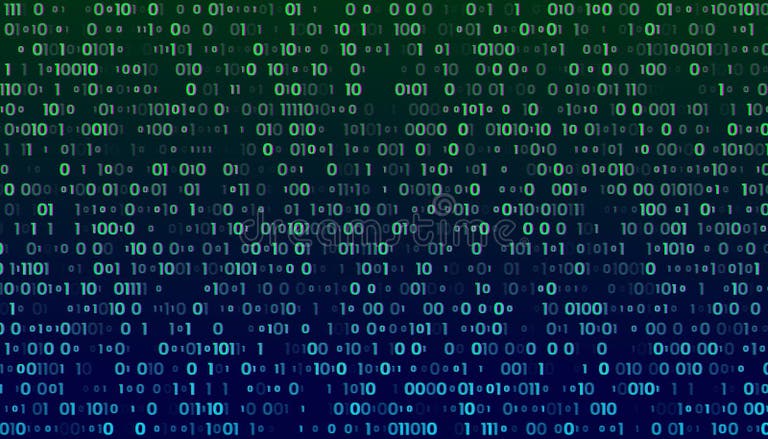 A Stream of Binary Matrix Code on the Screen. Numbers of the Computer Matrix Stock Photo - Image ...