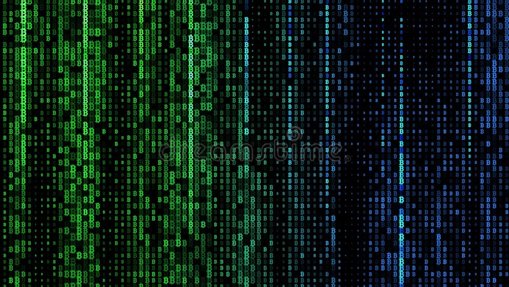 A Stream of Binary Matrix Code on the Screen. Numbers of the Computer Matrix Stock Vector ...