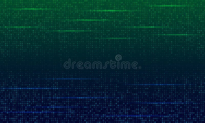 A Stream Of Binary Matrix Code On The Screen Numbers Of The Computer Matrix The Concept Of