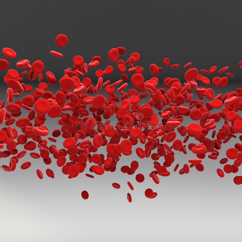Stream of blood cells stock illustration. Illustration of ...
