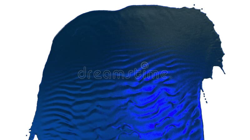 Stream of Blue Liquid Like Juice Falling on White Background - Screen ...