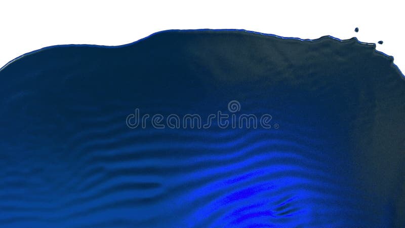 Stream of Blue Liquid Like Juice Falling on White Background - Screen ...