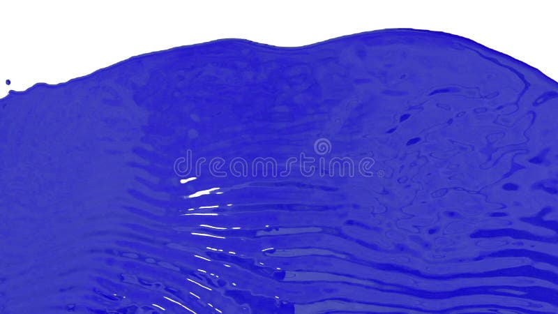 Stream of Blue Paint Falling on White Background - Screen and Dripping ...