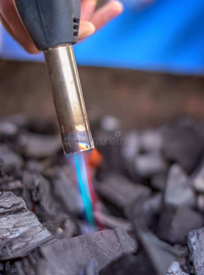 Stream of Burning Flame of a Gas Burner. Stock Image - Image of travel ...