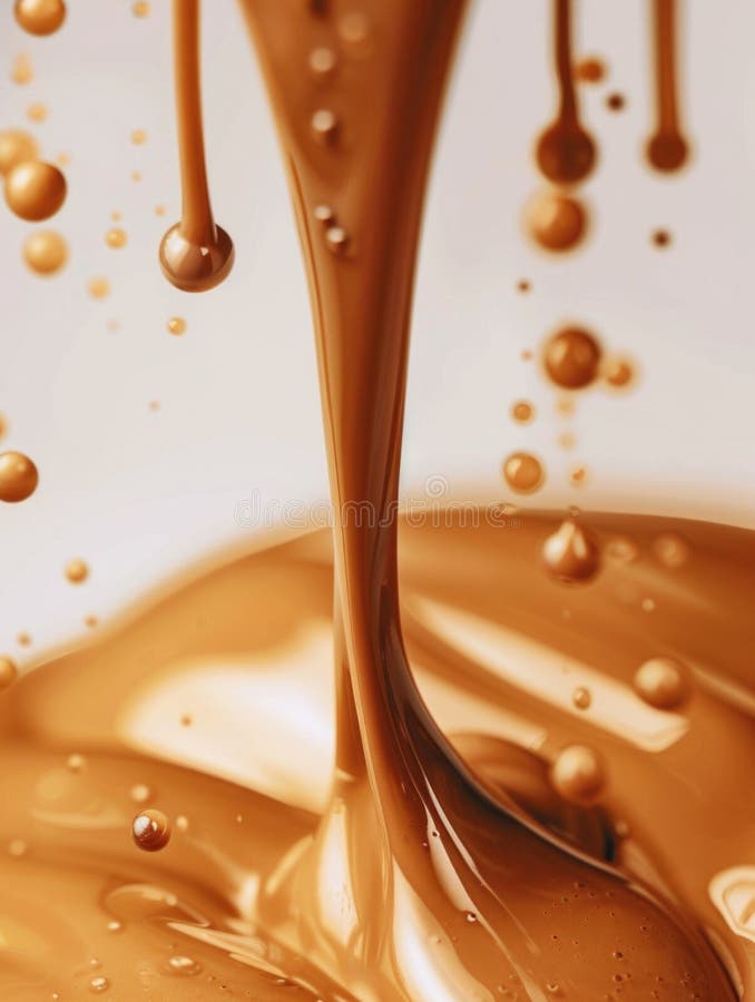 Stream of Chocolate is Pouring Out of Container Stock Image - Image of ...