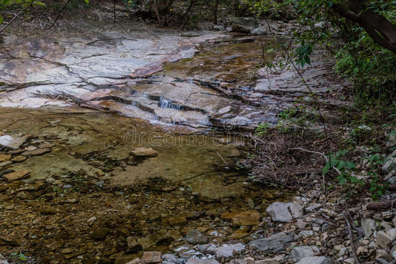 Stream of Clean Clear Water Flowing into Shallow Pool Stock Image ...