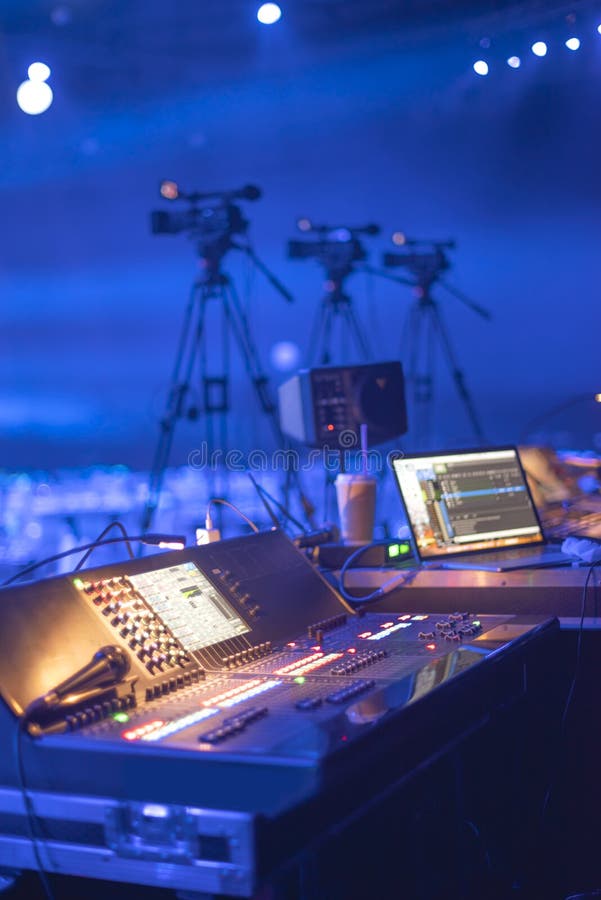 Stream at a Concert in a Hall without Spectators Stock Photo - Image of ...