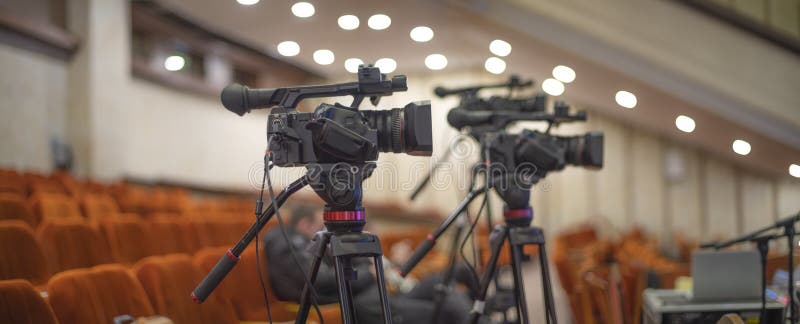 Stream at a Concert in a Hall without Spectators Stock Image - Image of ...