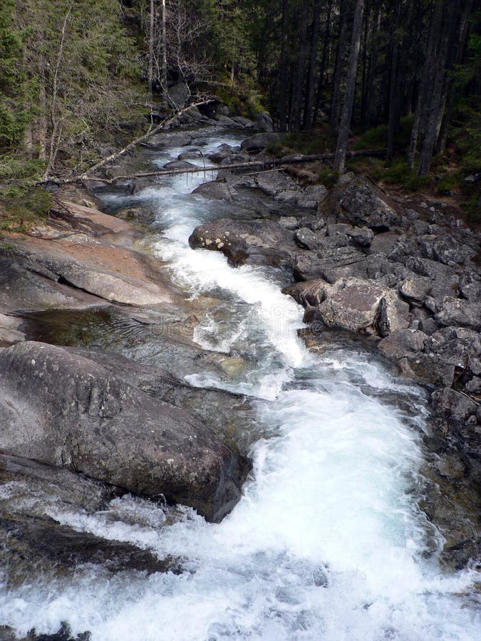 Stream or Creek in Countryside Stock Image - Image of rocky, gushing ...