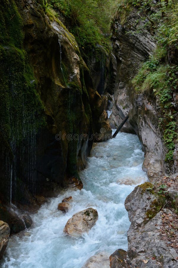 Stream in Deep Rocky Ravine. Stock Photo - Image of canyon, valley ...