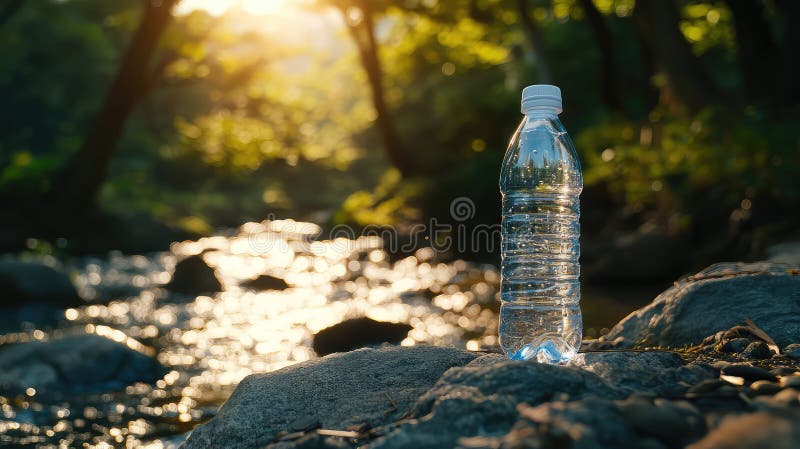 Stream Drinking Water Bottle Stock Illustration - Illustration of ...