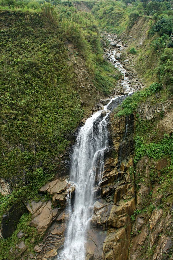Waterfall Plunging into a Gorge Stock Photo - Image of water, river ...