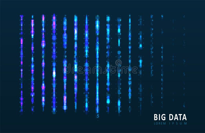 Stream of encoded data stock vector. Illustration of communication ...