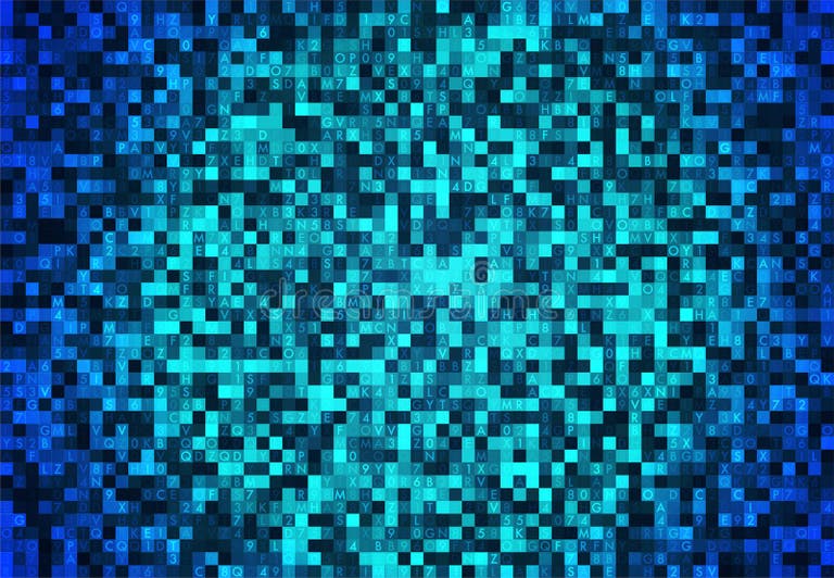 Stream of Encoded Data. Abstract Digital Code Visualization Stock ...