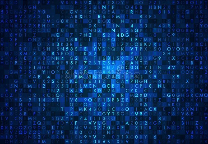 Stream Of Encoded Data Abstract Digital Code Visualization Stock Vector Illustration Of