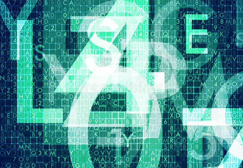 Stream of encoded data stock illustration. Illustration of stream - 400955381