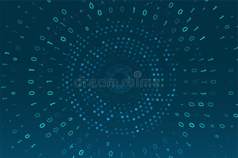 Stream of encoded data stock vector. Illustration of graphic - 259821958