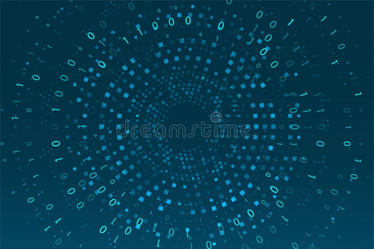 Stream of encoded data stock vector. Illustration of data - 260900786
